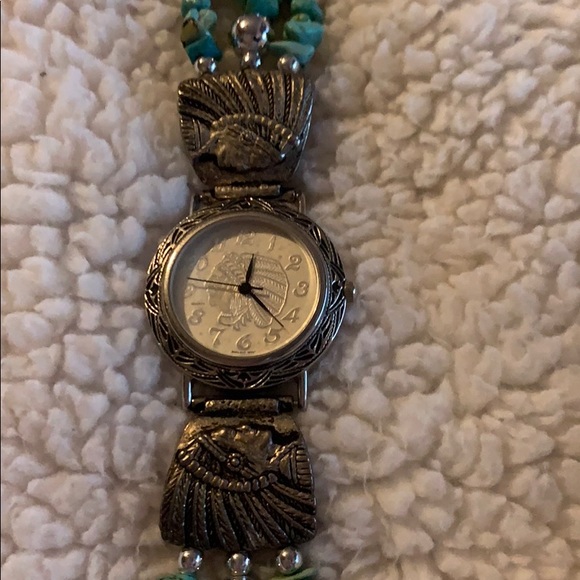 None | Accessories | Beaded Indianhead Watch Face And Watch Band | Poshmark